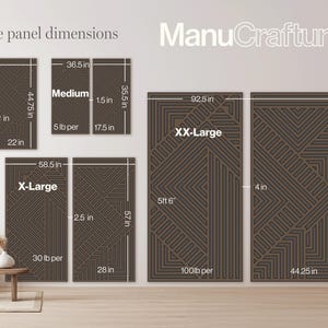 Modern Wood Wall Art Set | Large Modern Wood Wall Hangings | Geometric ...