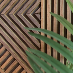 Modern Wood Wall Art Set | Large Modern Wood Wall Hangings | Geometric ...