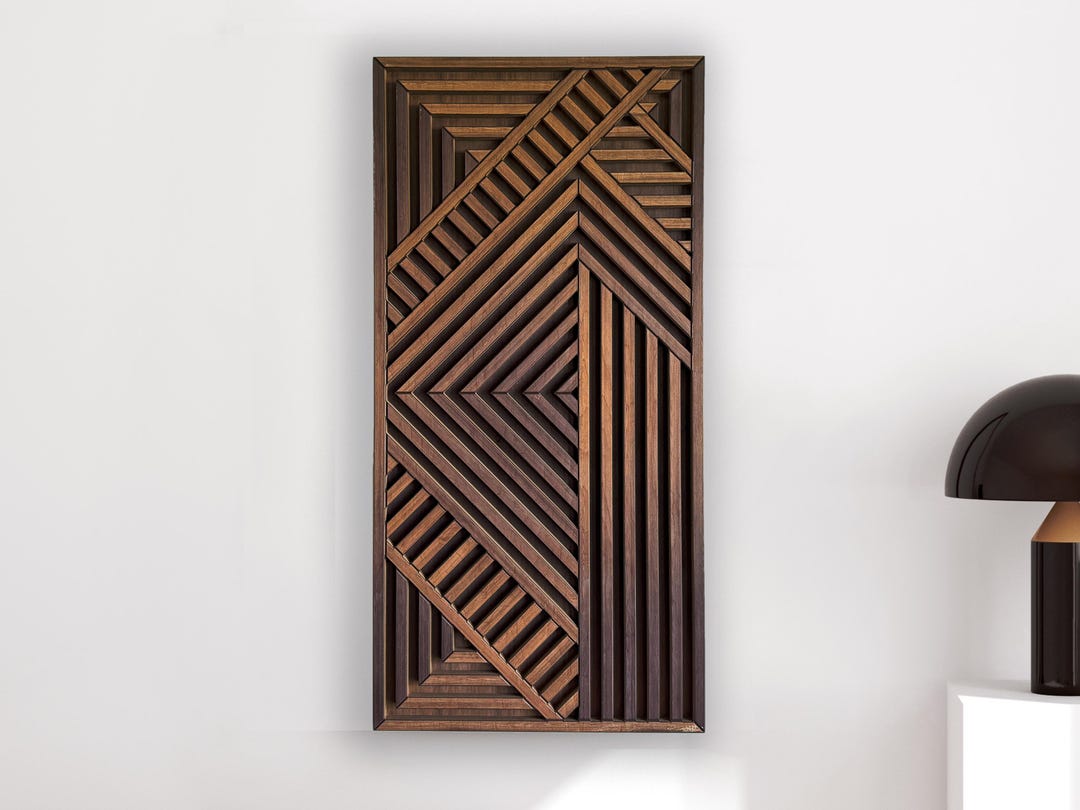 Wall Décor | Modern Wood Wall Art Set | Large Modern Wood Wall Hangings ...