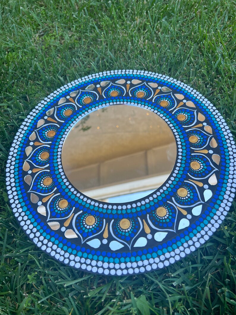 12 Inch Circle Wall Piece With 6 Inch Mirror - Etsy