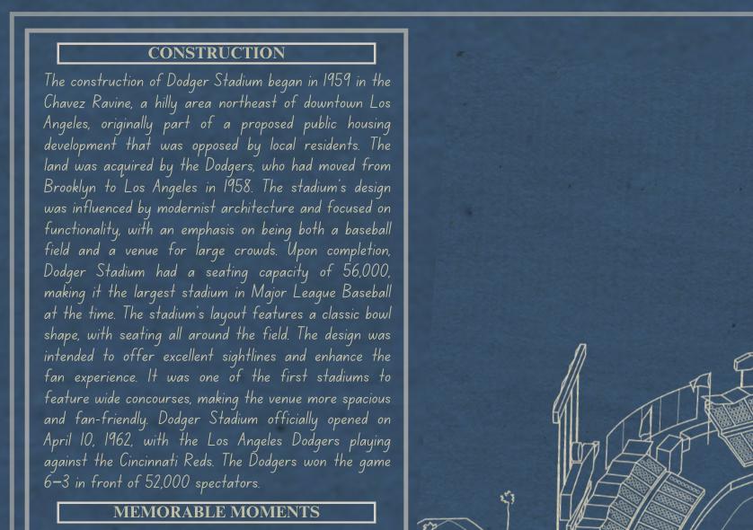 Dodger Stadium Blueprint Digital File - Etsy