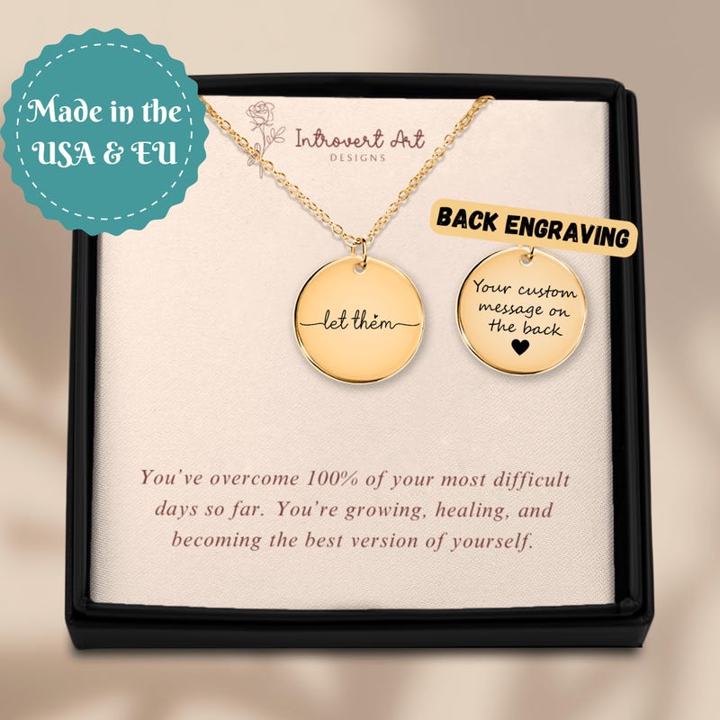 Let Them Necklace Women - Etsy UK