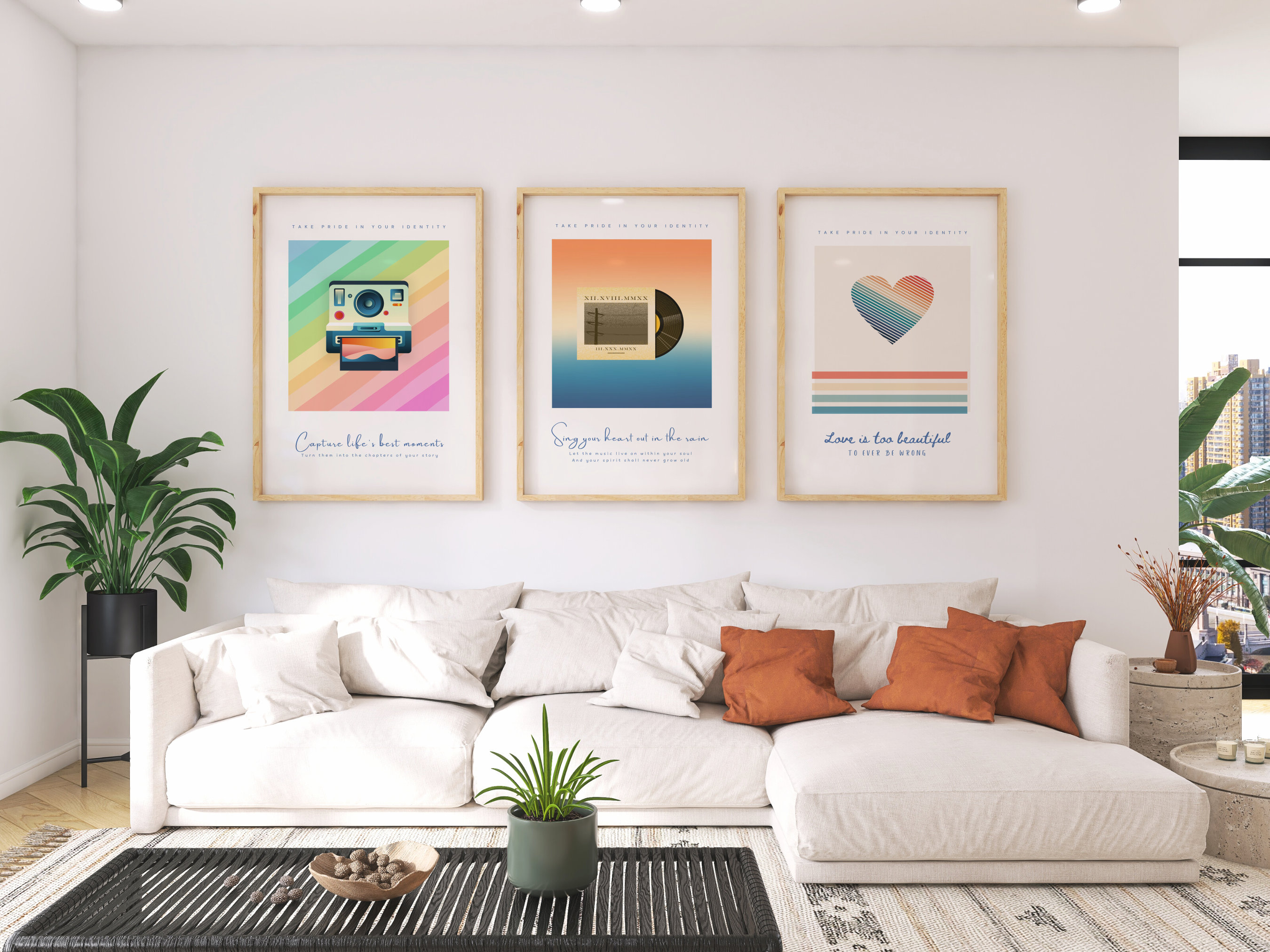 Retro LGBT Art Prints, Rainbow Pride Gallery Wall Set (digital Download ...