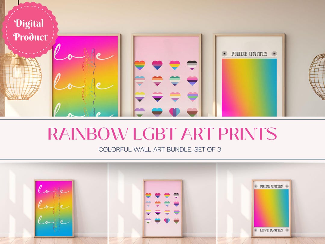 Pink WLW Wall Art Lesbian Art Print Lesbian Wall Decor WLW Pride Merch ...