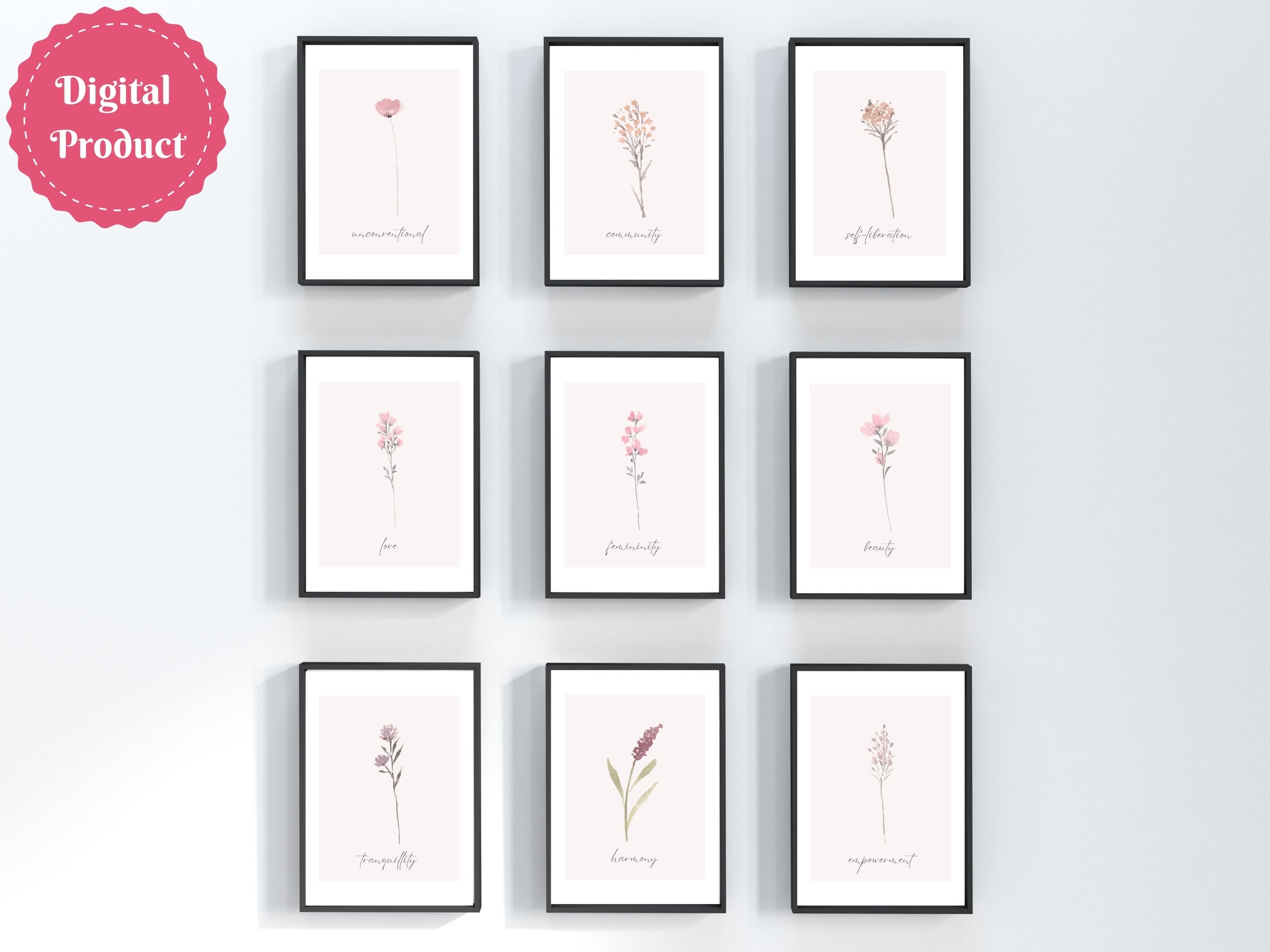 Subtle Lesbian Pride Lesbian Pride Flag Blush Pink Wall Art Subtle ...