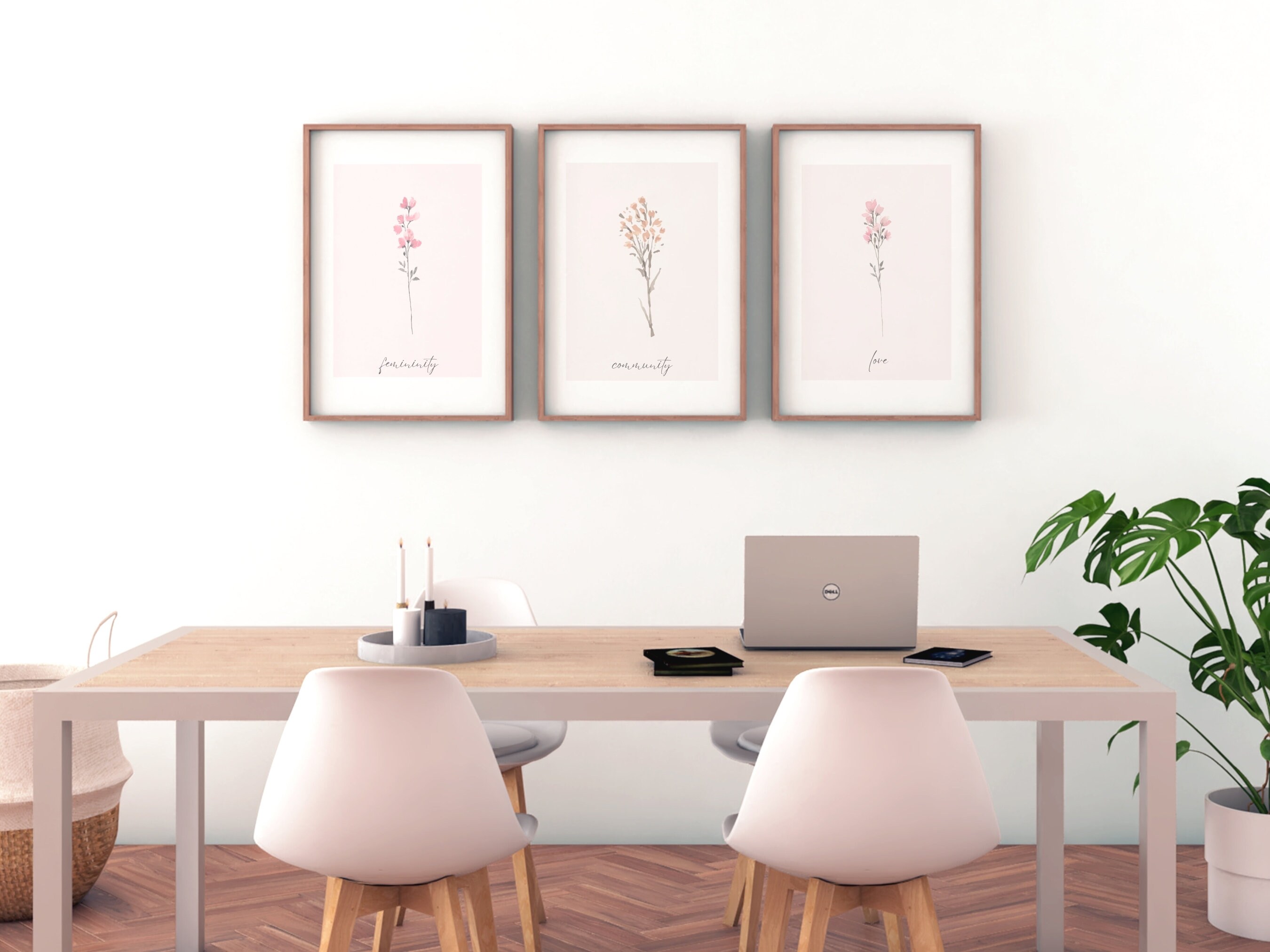 Subtle Lesbian Pride Lesbian Pride Flag Blush Pink Wall Art Subtle ...