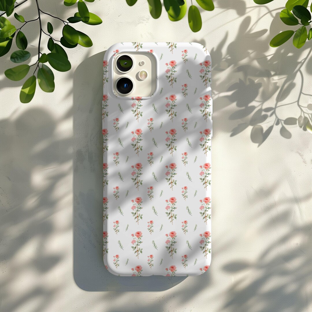 Coquette Pink Floral Print Phone Case, French Vintage Roses - Etsy