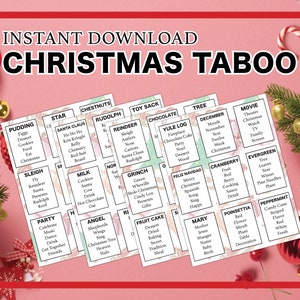 Christmas Taboo Card Game Printable Holiday Fun for the - Etsy