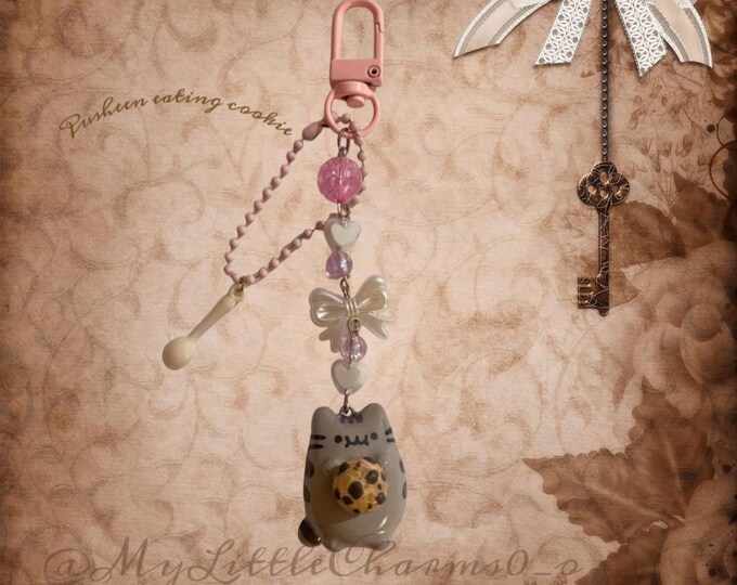 Pusheen the Cat | - Keychain - Clay Figure - Phone Charm - Handmade ...