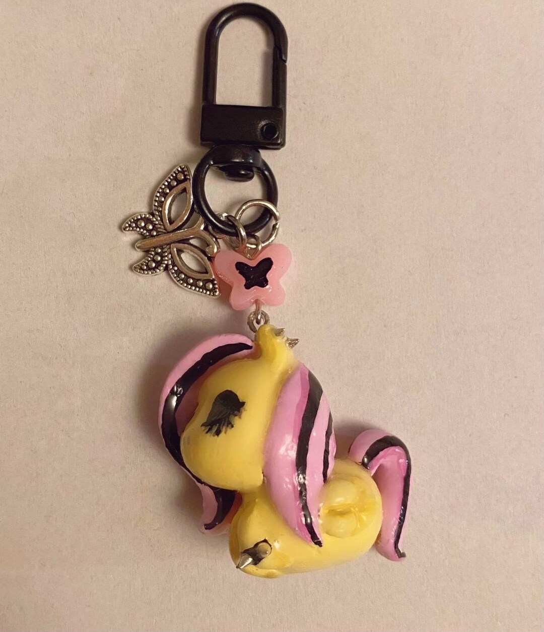 Emo Fluttershy - My Little Pony - Keychain - Clay Figure - Handmade ...