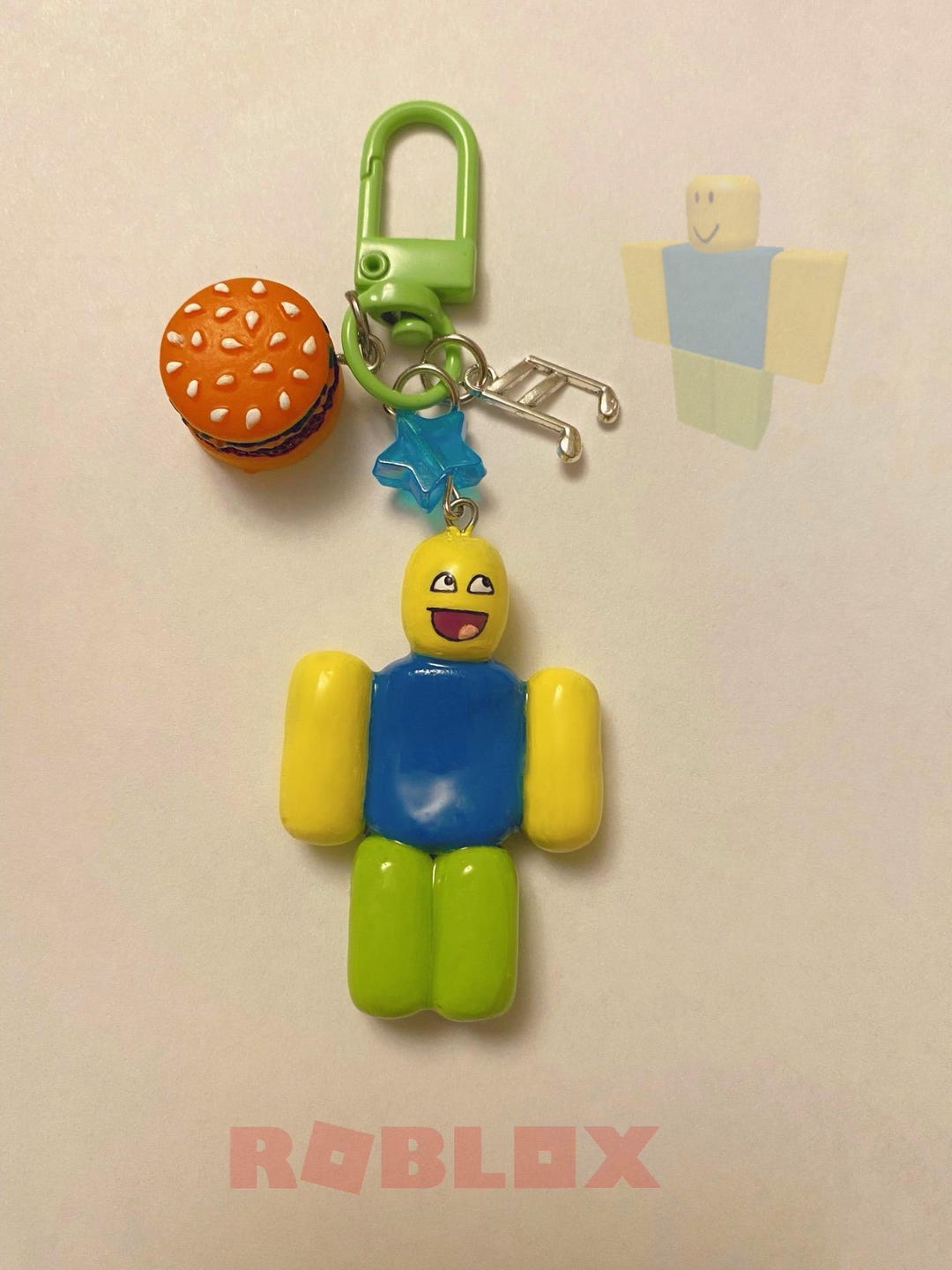 Roblox Noob Epic Face | - Keychain - Clay Figure - Phone Charm ...
