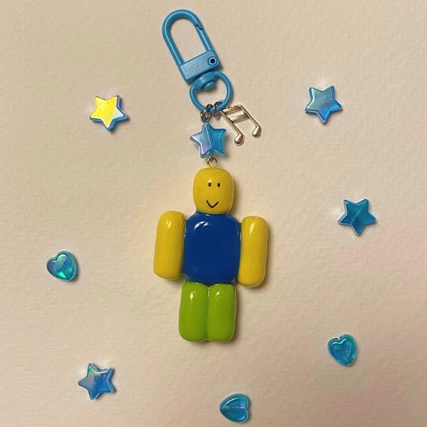 Roblox Noob Keychain Clay - Etsy