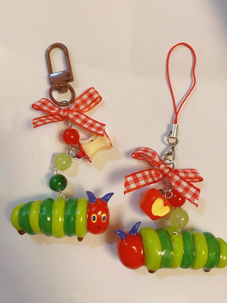 The Very Hungry Caterpillar | - Keychain - Clay Figure - Phone Charm ...