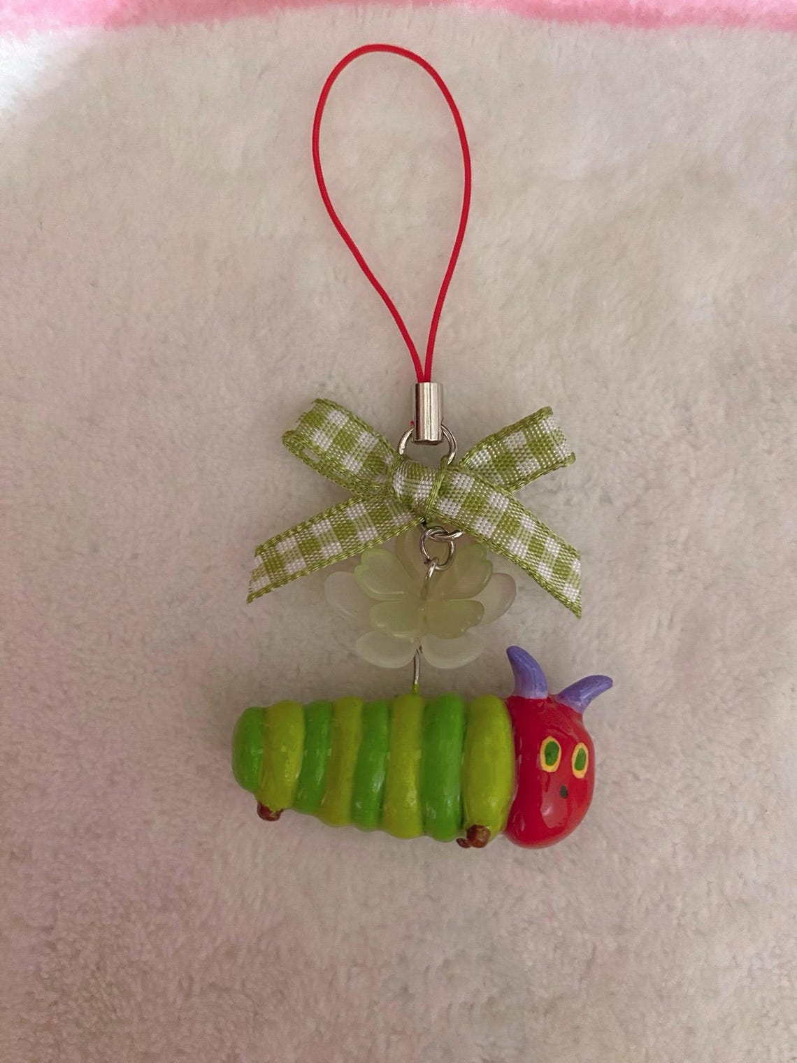 The Very Hungry Caterpillar Keychain Clay Figure Phone Charm Handmade ...
