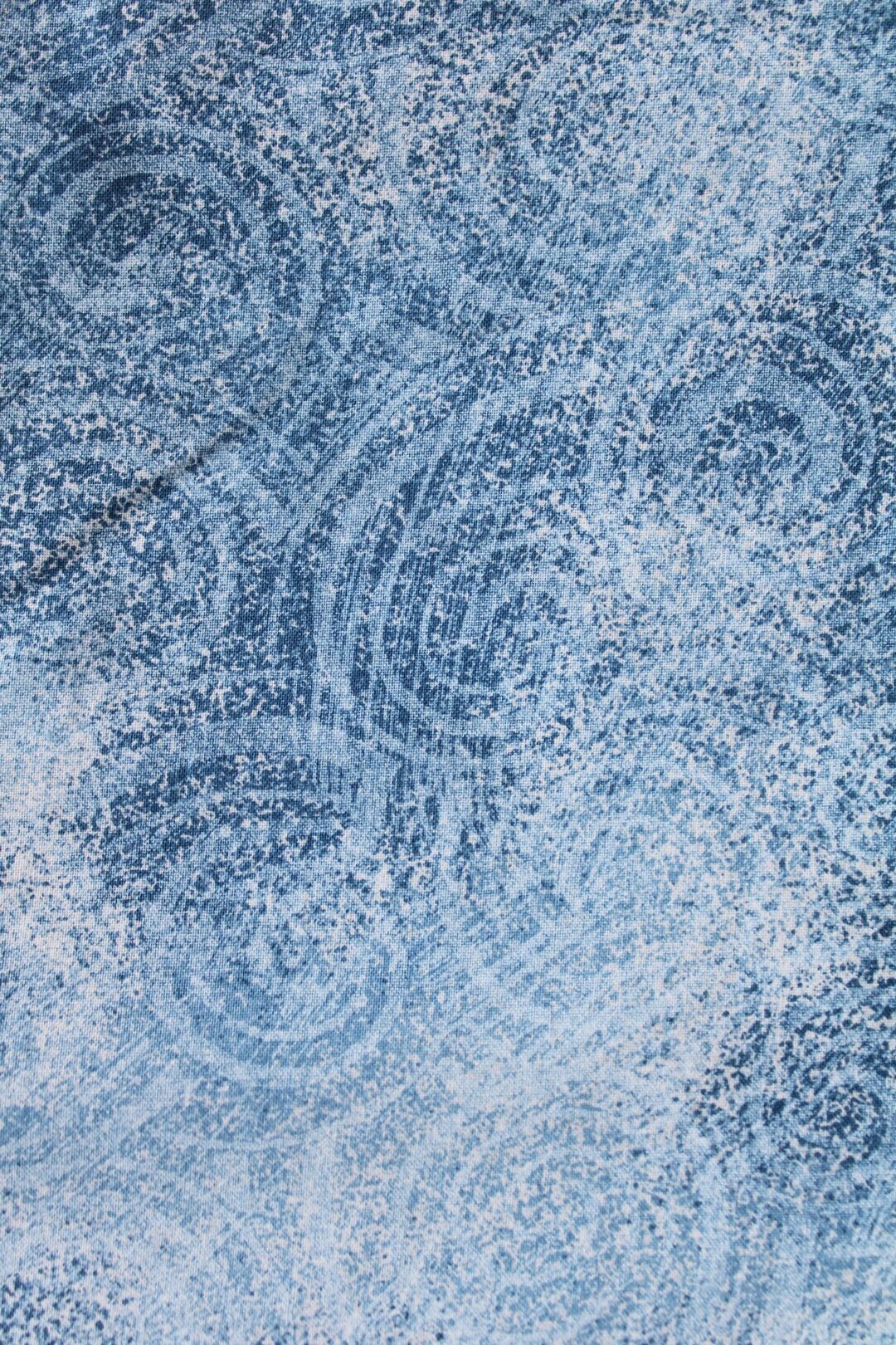 100% Cotton Blue Spiral Wavy Print 44" Wide Sewing Craft Fabric Ship ...
