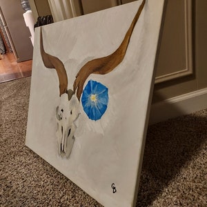 Georgia O'keeffe Skull Oil Painting - Etsy