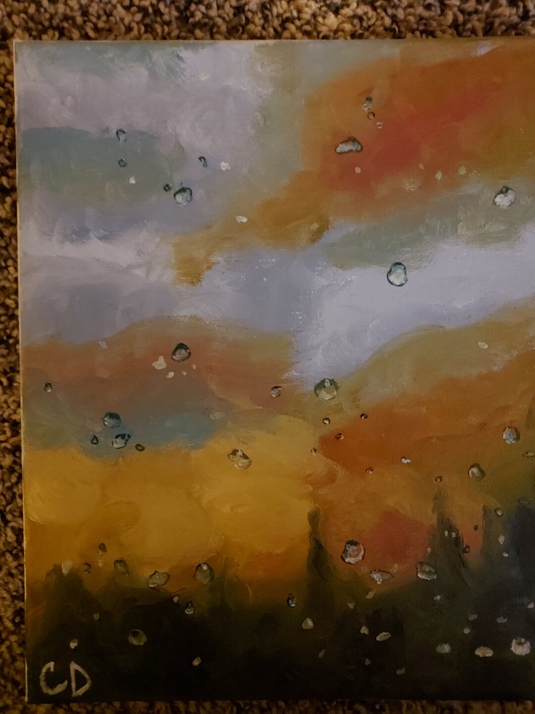 Rain Drop Painting - Etsy