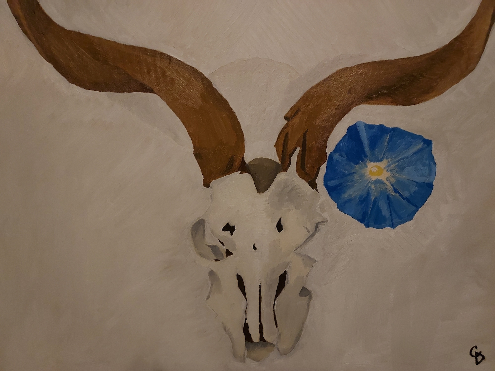 Georgia O'keeffe Skull Oil Painting - Etsy