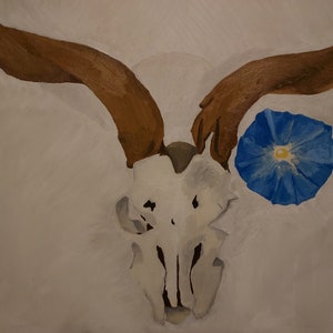 Georgia O'keeffe Skull Oil Painting - Etsy
