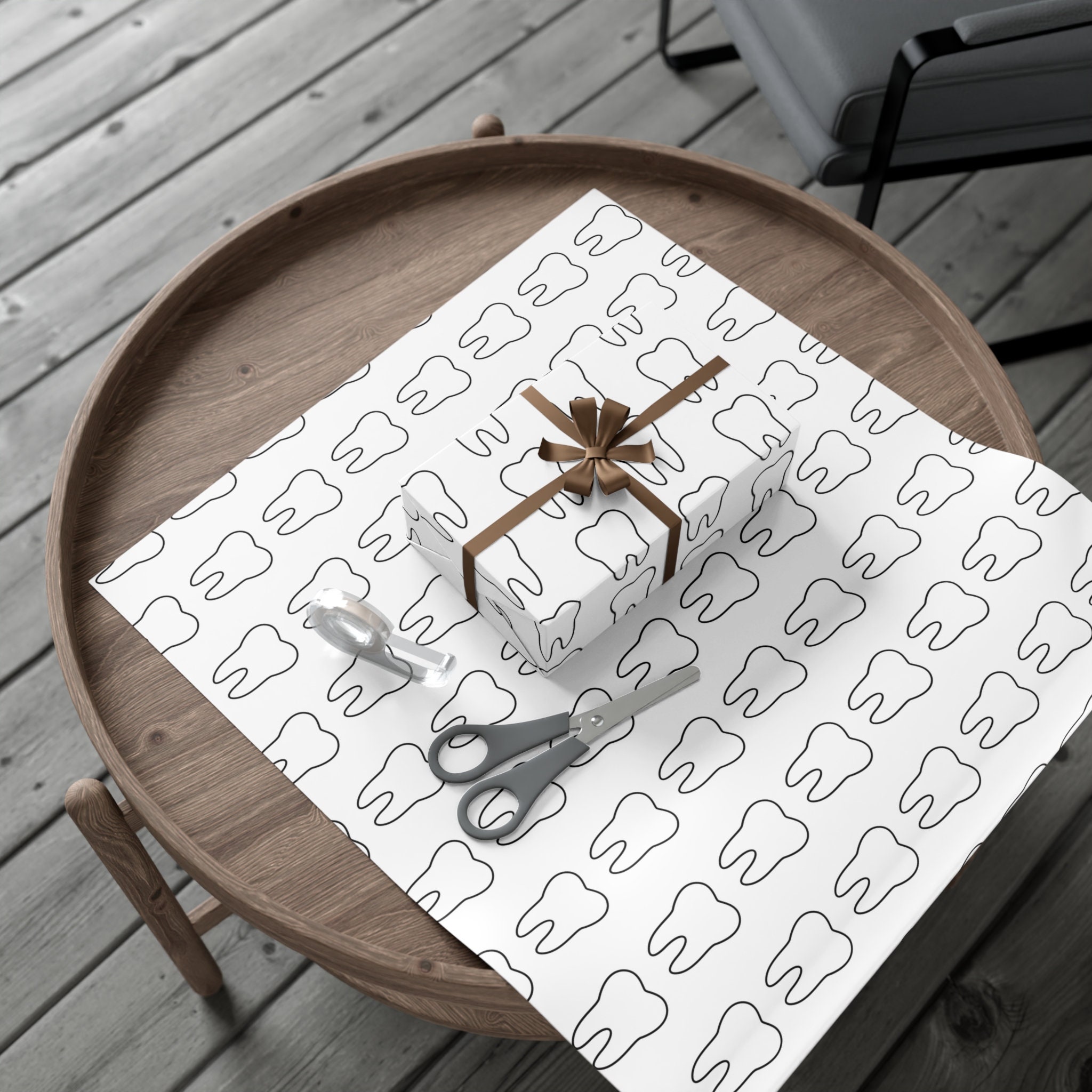 Dental Gift Wrap Paper | Tooth Gift Wrap Paper - Etsy