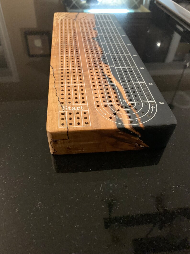 Maple Cribbage Boards With Cards and Pegs - Etsy