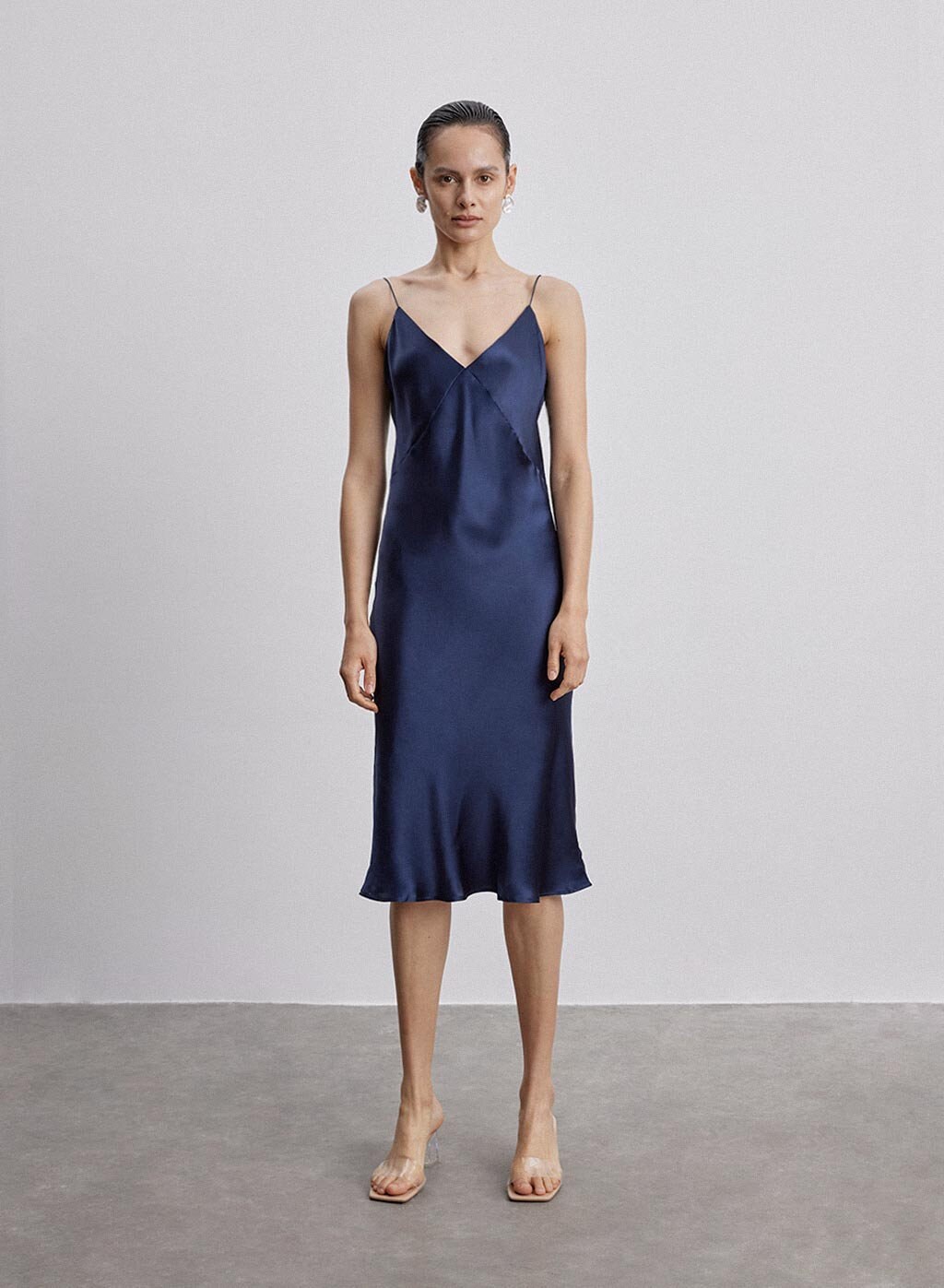 Contemporary Midi Silk Slip Dress A-15 - Etsy