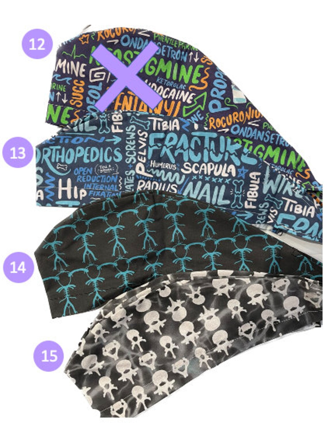 Surgical Specialty and Anesthesia Unisex Scrub Hat, Scrub Cap ...