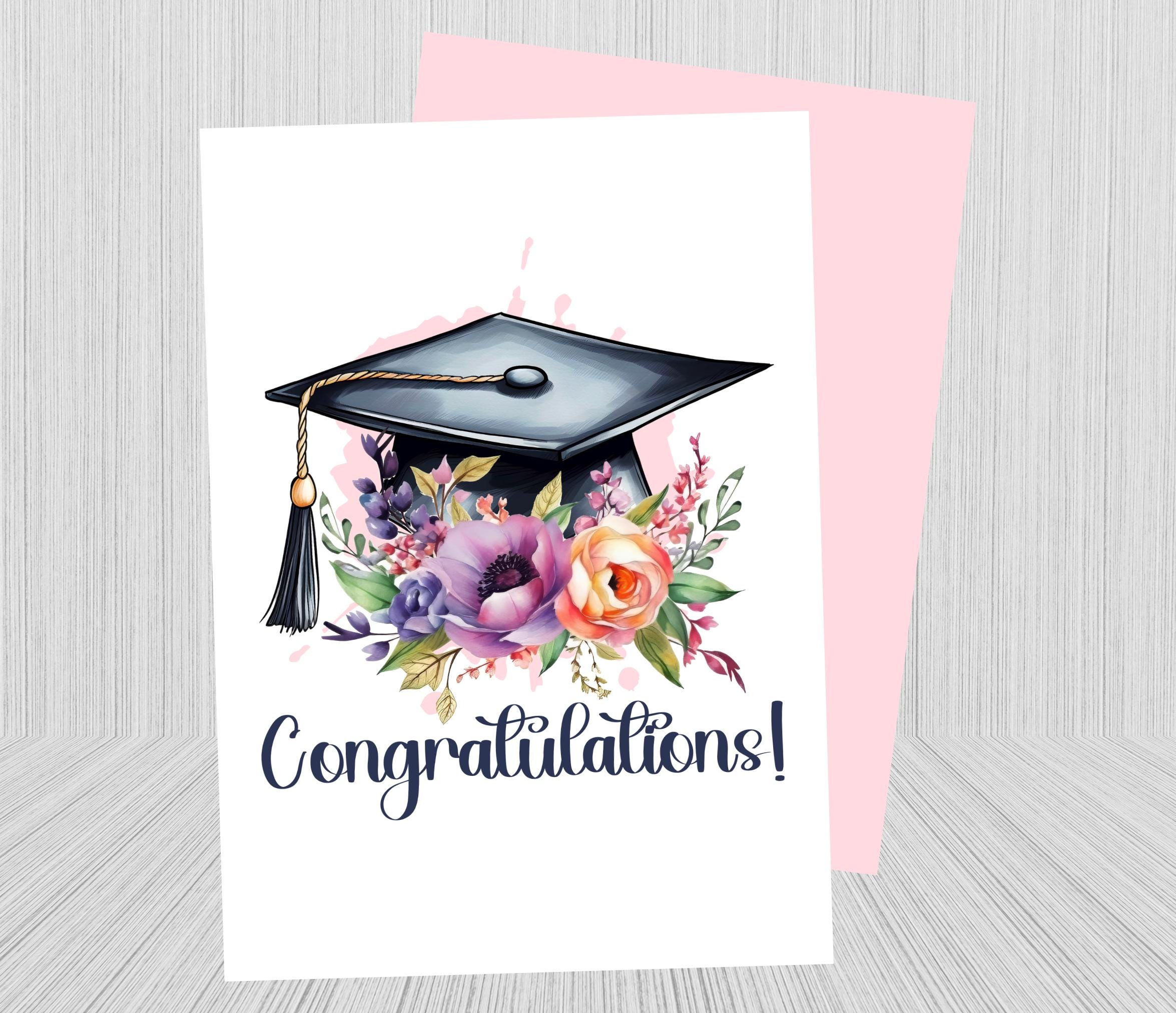 Printable Graduation Card, Congratulations Graduate, Folding Graduation ...