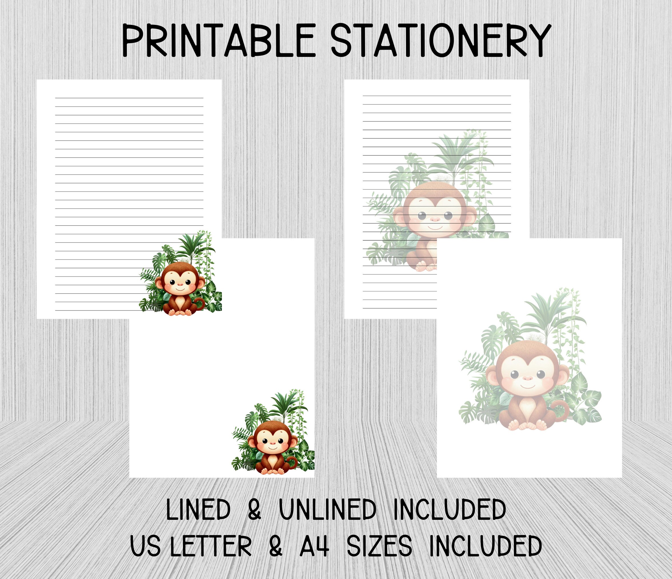 Printable Stationery, Printable Writing Paper, Stationery Paper, Lined ...