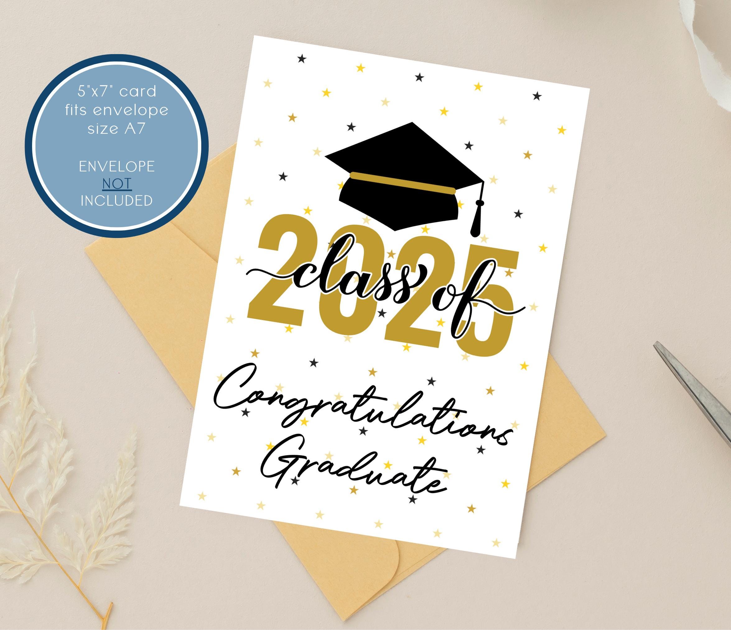 Printable Graduation Card, Congratulations Graduate, Folding Graduation ...