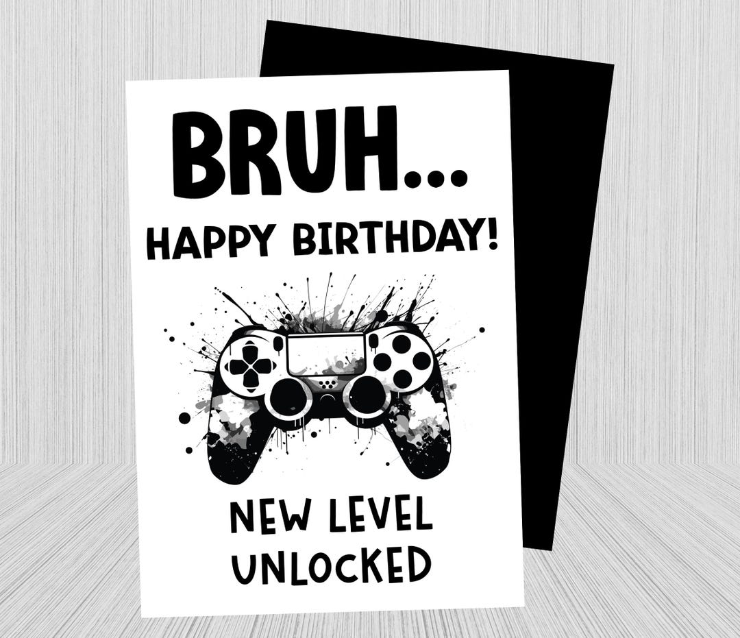 Printable Video Game Birthday Card for Teenager, Gamer Birthday Card ...