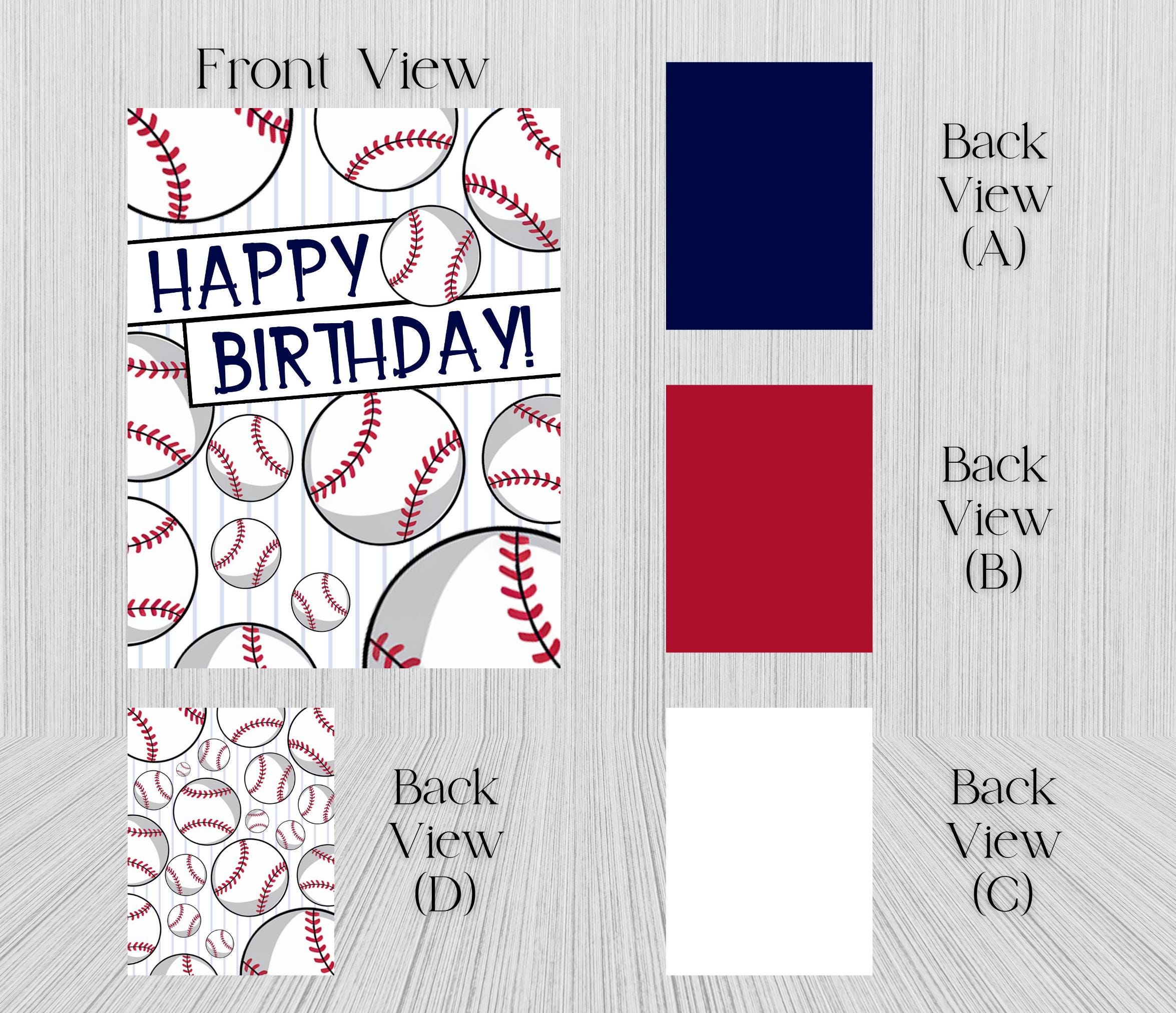 Printable Baseball Birthday Card, Baseball Birthday Party, Sports ...