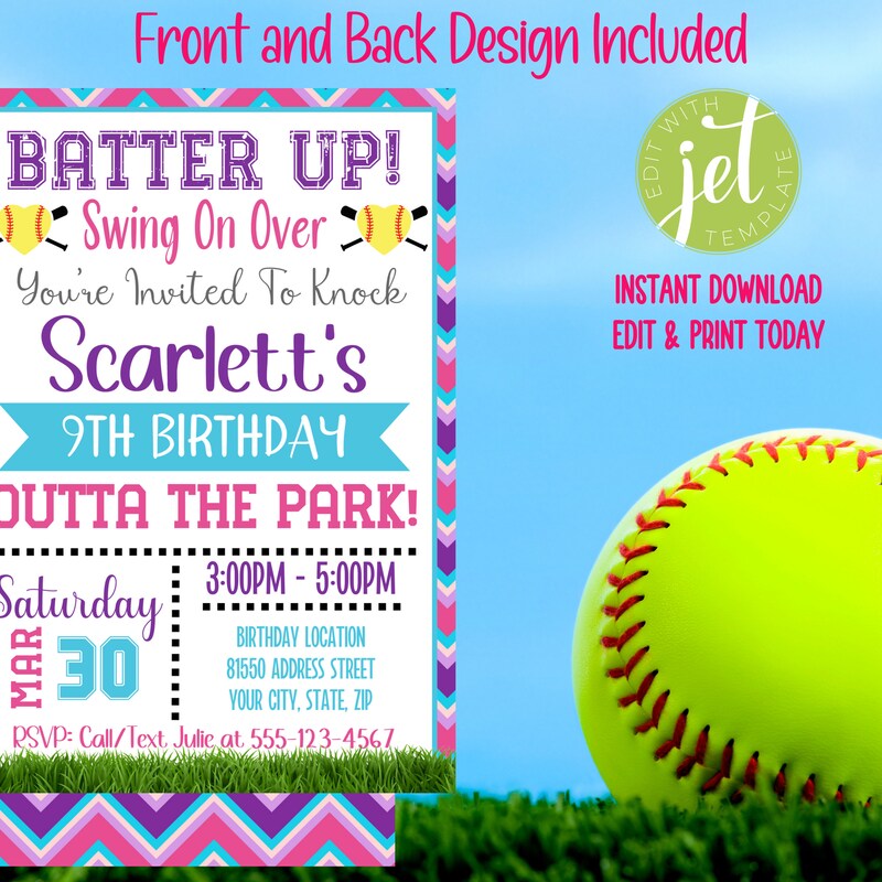 Softball Party - Etsy