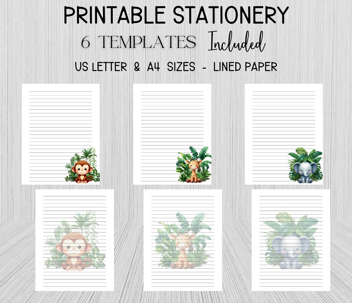 Printable Stationery, Printable Writing Paper, Stationery Paper, Lined ...