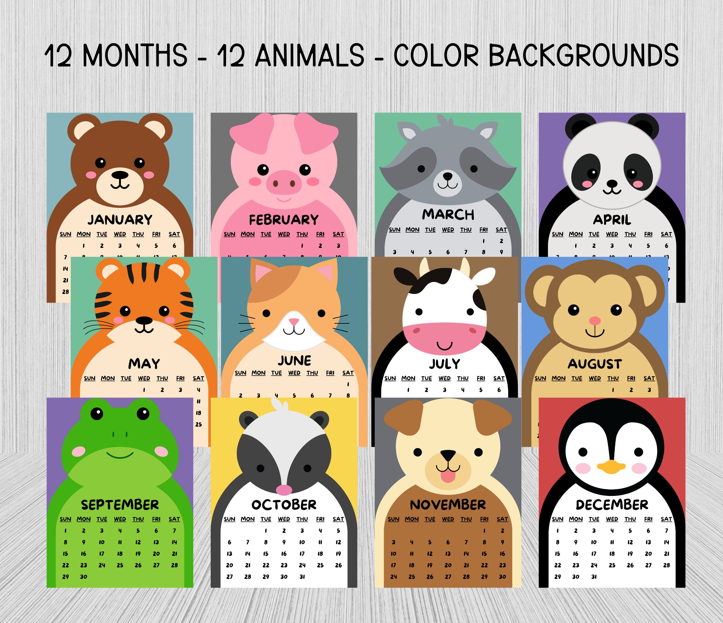 2024 Calendar, 2024 Calendar Printable, Monthly Calendar, 2024 Calendar ...