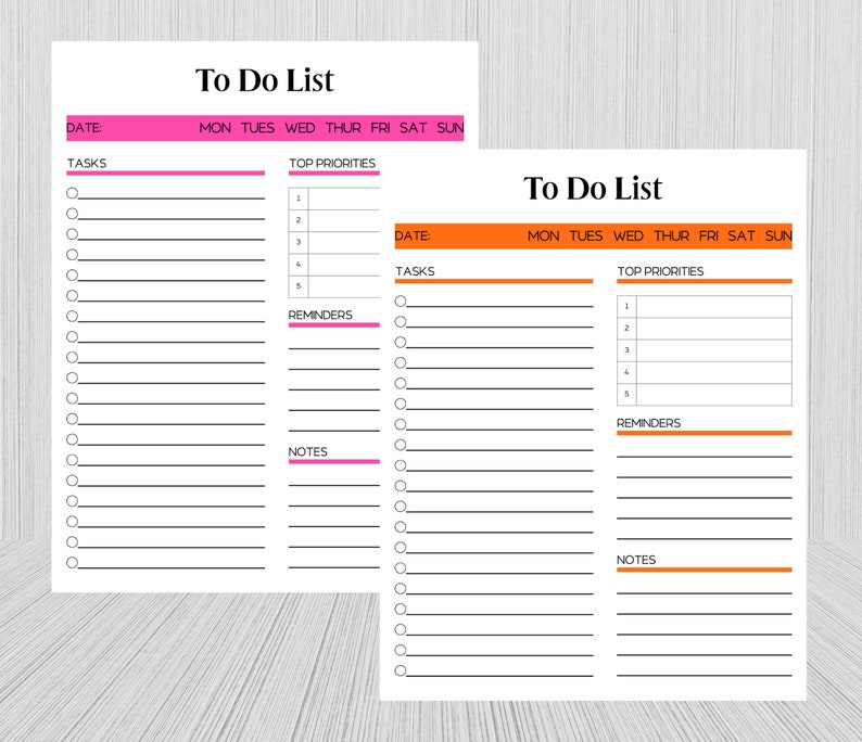Printable to Do List, Printable Planner, Task Tracker, Task List ...