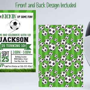 Editable Soccer Invitation, Soccer Birthday Invitation, Soccer ...