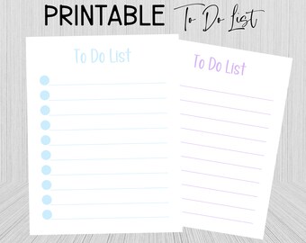 Printable to Do List, Printable Planner, Task Tracker, Task List ...