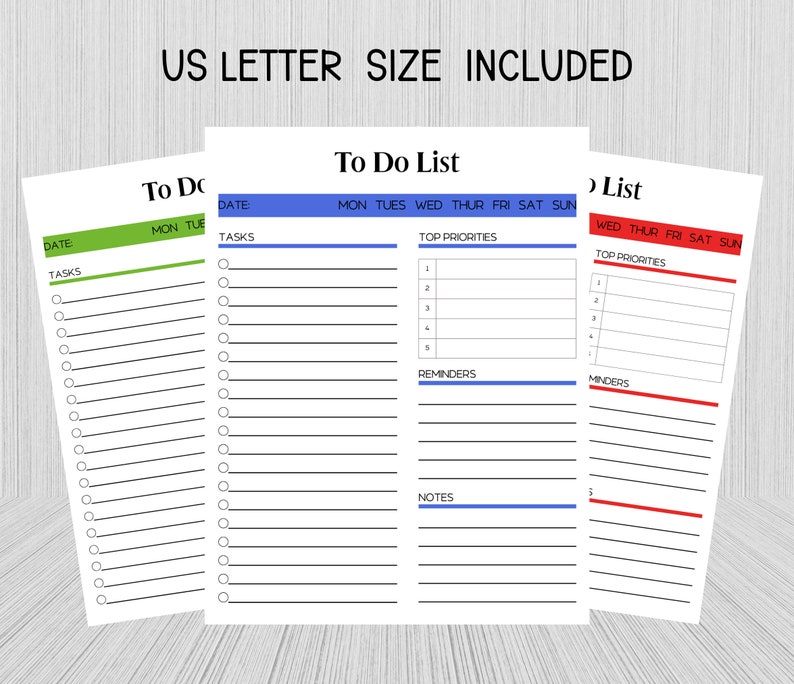 Printable to Do List, Printable Planner, Task Tracker, Task List ...