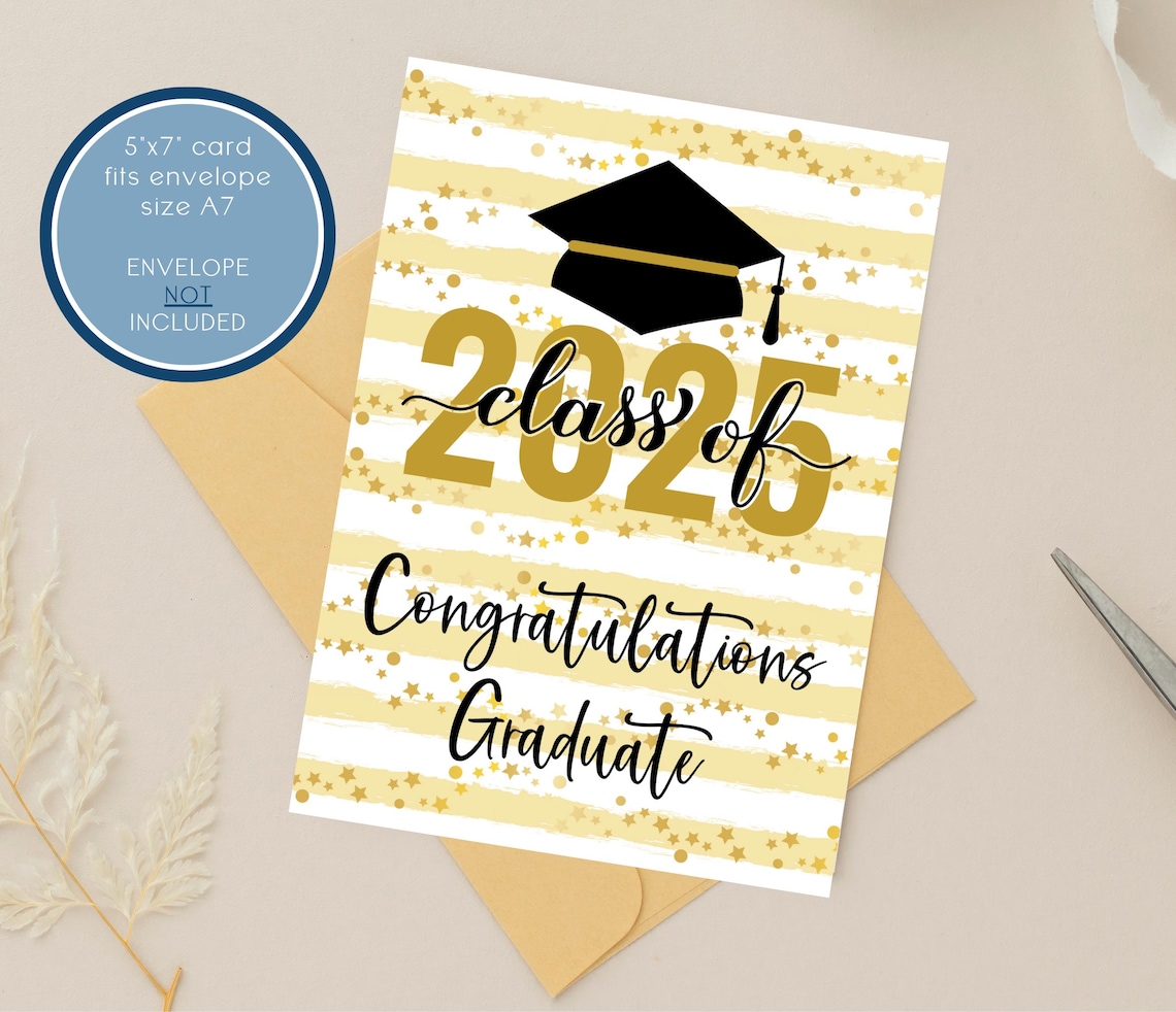Printable Graduation Card, Congratulations Graduate, Folding Graduation ...