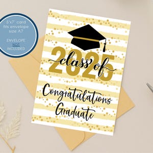 Printable Graduation Card, Congratulations Graduate, Folding Graduation ...