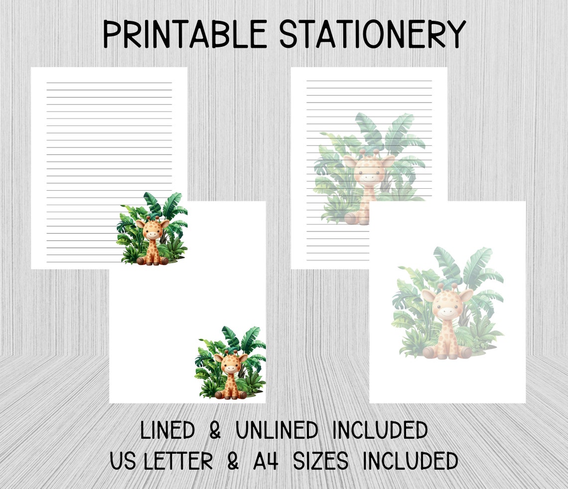 Printable Stationery, Printable Writing Paper, Stationery Paper, Lined ...