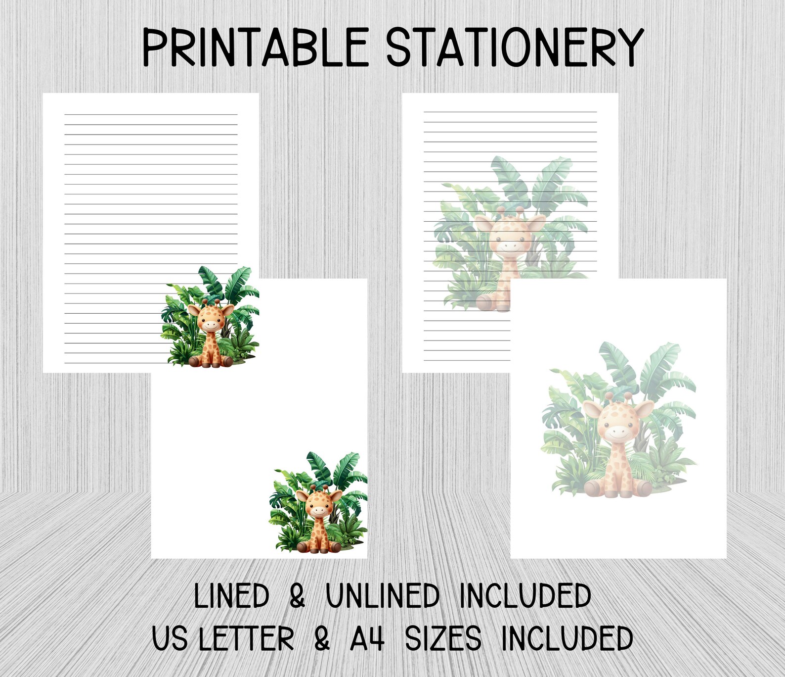Printable Stationery, Printable Writing Paper, Stationery Paper, Lined ...