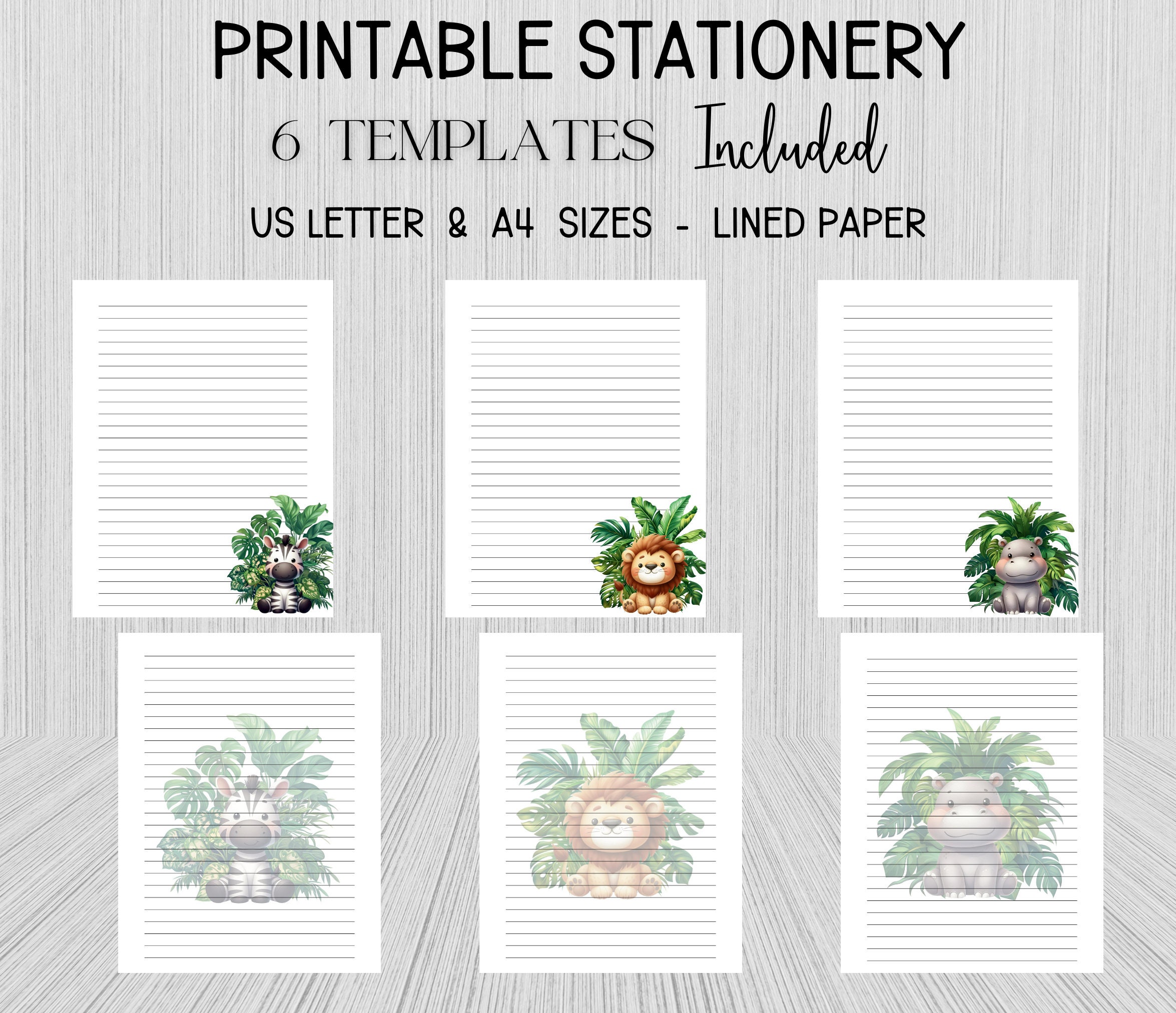 Printable Stationery, Printable Writing Paper, Stationery Paper, Lined ...