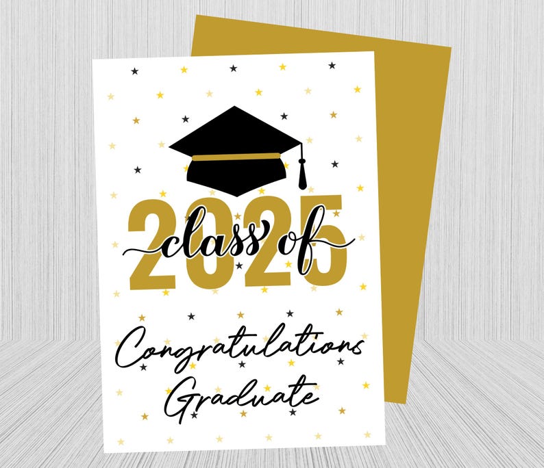 Printable Graduation Card, Congratulations Graduate, Folding Graduation ...