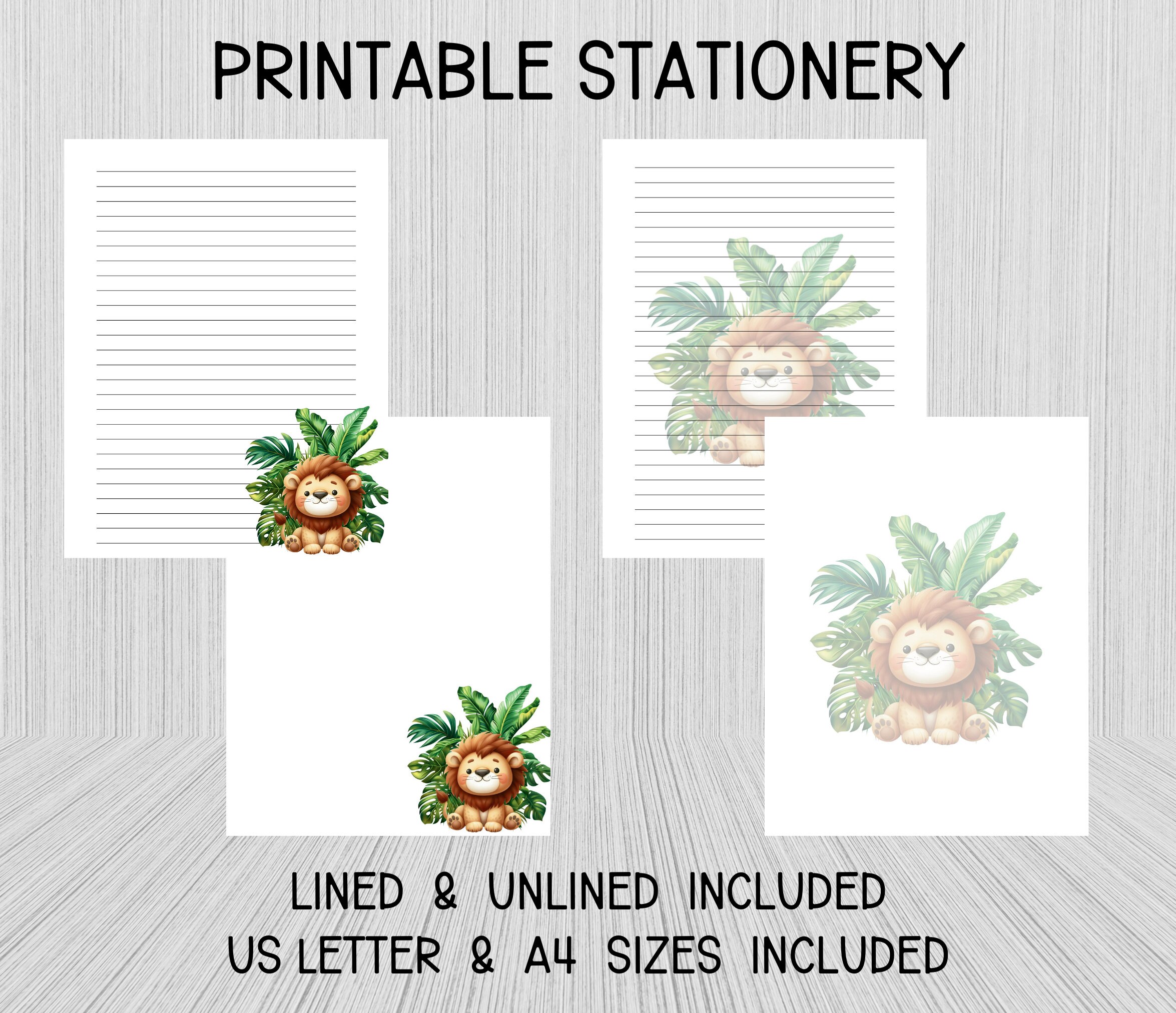 Printable Stationery, Printable Writing Paper, Stationery Paper, Lined ...
