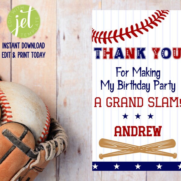 Baseball Thank You - Etsy