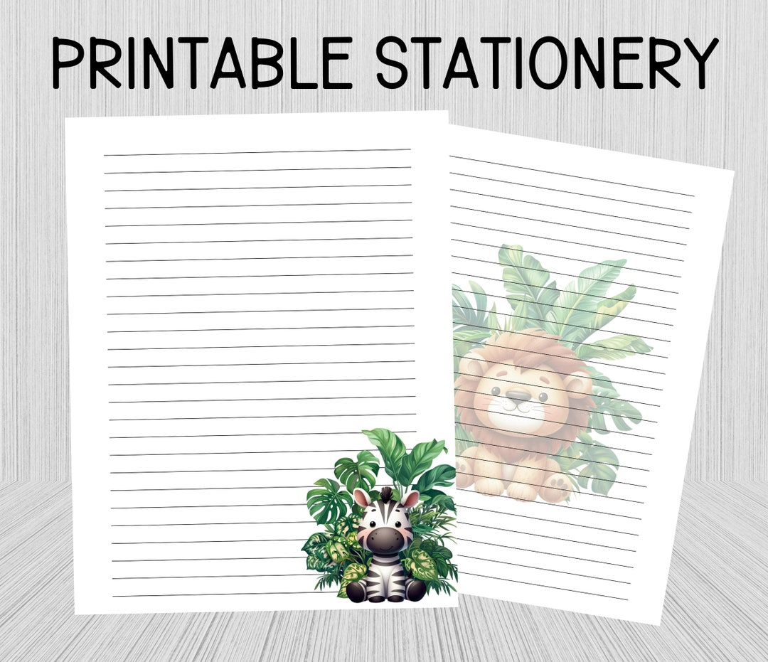 Printable Stationery, Printable Writing Paper, Stationery Paper, Lined ...