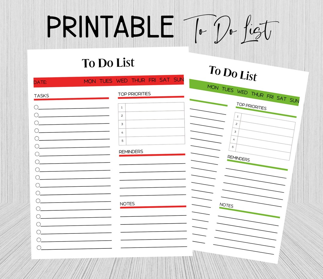Printable to Do List, Printable Planner, Task Tracker, Task List ...