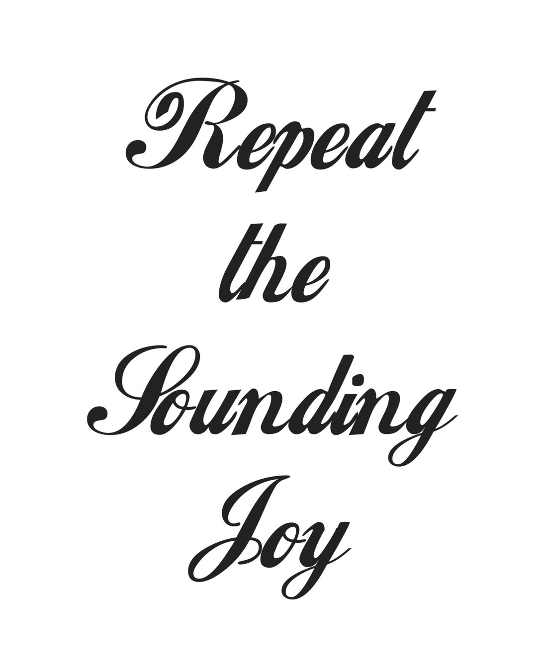 Repeat the Sound Joy - Etsy